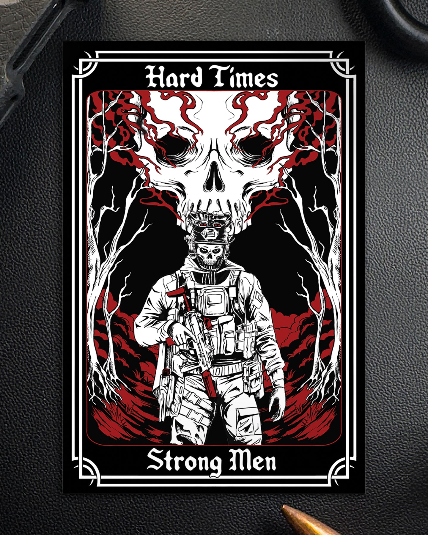 Hard Times - Strong Men | Tarot Sticker